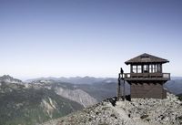 Isolated Mountain Viewpoint with Scenic Rocky Terrain and Clear Sky ...