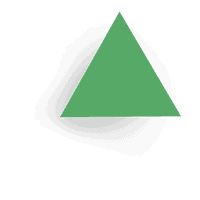 Green Triangle Illustration with Shadow on Transparent Background ...