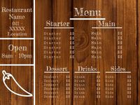 Rustic Wooden Menu Template for Restaurants and Cafés - Download Free ...