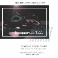 Elegant Masquerade Ball Invitation Design - Download Free Template from ...