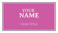 Elegant Pink Professional Nameplate Template with Title Space ...