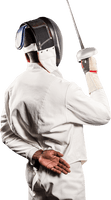 Transparent Fencing Sportsman Holding Sword - Download Free PNG from ...