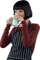 Transparent Waitress Enjoying Coffee Break - Download Free PNG from ...