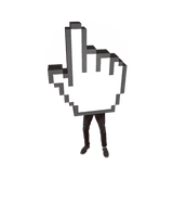 Pixelated Hand With Legs On Transparent Background Vector Illustration ...