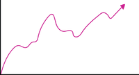 Purple Line Chart with Upward Trend on Transparent Background ...