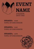 Elegant Event Flyer with Floral Graphics Design - Download Free ...