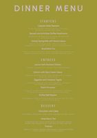 Elegant Dinner Menu Design with Minimalist Layout from Pikwizard