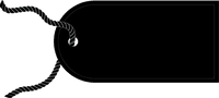 Black Tag with Copy Space on Transparent Background Image Communication ...