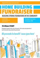 Community Home Building Fundraiser Event Flyer Template from Pikwizard