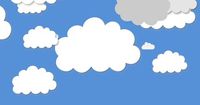 Cartoon Clouds Cut Outs Floating in Summer Blue Sky - Download Free ...