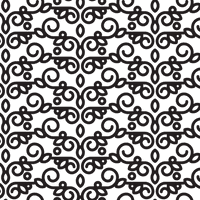 Black Pattern on Transparent Background Seamless Vector Illustration ...