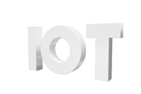 3D IoT Text on Transparent Background for Technology Concepts ...