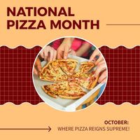 National Pizza Month Celebration with Diverse Hands Sharing Pizza ...