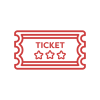 Red Ticket Illustration on Transparent Background, Isolated Vector ...