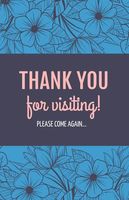 Floral Thank You Message with Invitation to Return - Download Free ...