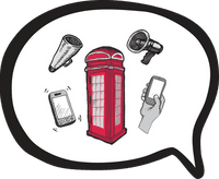 Digital PNG of Communication Symbols on Transparent Background ...