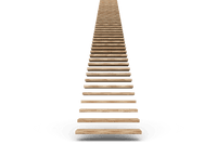High Wooden Stairs Pathway on Transparent Background for Professional ...
