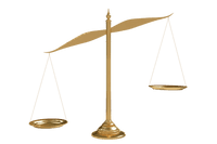 Golden Scale Image on Transparent Background for Legal and Trade ...