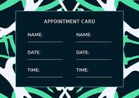 Abstract Appointment Card Template with Text Spaces - Download Free ...