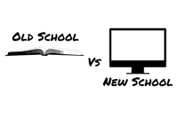 Old School Versus New School Text on Transparent Background - Download ...