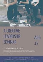 Creative Leadership Seminar Advertisement Featuring Team Collaboration ...