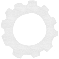 White Cog Illustration on Transparent Background - Isolated Vector ...