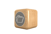 Transparent Wooden Cube With Folder Icon on Transparent Background ...
