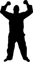 Transparent Silhouette of Victory Pose on Vector PNG - Download Free ...