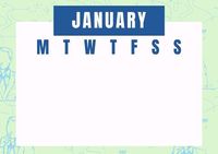 Blank January Calendar Template with Weekly Layout - Download Free ...
