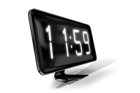 Transparent Technology Futuristic Digital Clock Displaying 11:59 ...