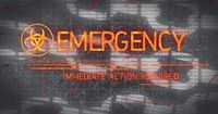 Emergency Alert with Biohazard Symbol in Digital Matrix - Download Free ...