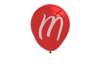 Red Balloon with Letter M on Transparent Background - Download Free PNG ...