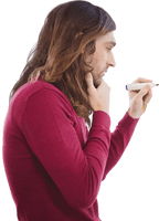 Thoughtful Man with Transparent Background Writing Note - Download Free ...