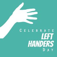 Celebrate Left Handers Day Illustration with Unique Hand Silhouette ...