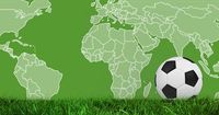 World Map with Football Symbolizing Global Soccer - Download Free Image ...