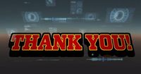 Futuristic Thank You Message with Digital Interface Elements - Download ...