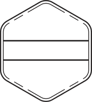 Transparent Hexagonal Tag with Copy Space on Transparent Background ...
