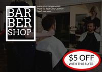 Barber Shop Discount Flyer Advertising Grooming Services - Download ...