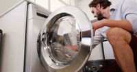 Man Using Washing Machine in Modern Home Laundry Room - Download Free ...