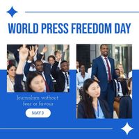 People Raising Hands at a Press Conference for World Press Freedom Day ...