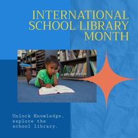 Girl Reading in Library Celebrating International School Library Month ...