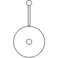 Transparent Clock Pendulum with Central Rod Outline Drawing - Download ...