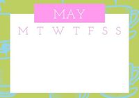 May Calendar Blank Template with Pastel Colors - Download Free Template ...