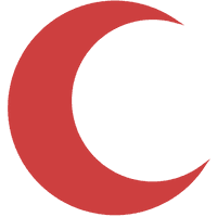 Red Crescent Symbol on Transparent Background for Design Use - Download ...