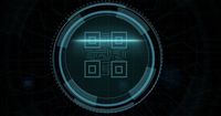 Digital QR Code Scanning Interface with Futuristic Design - Download Free Image from Pikwizard