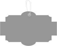 Elegant Grey Name Tag Illustration on Transparent Background - Download ...