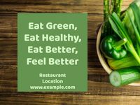 Healthy Eating Message with Fresh Vegetables and Positive Quote ...