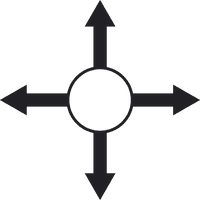 Simple Directional Arrow Symbol with Circle on Transparent - Download ...