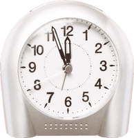 White Analog Clock on Transparent Background for Time and Planning ...
