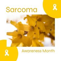 Sarcoma Awareness Month Yellow Flower Design from Pikwizard